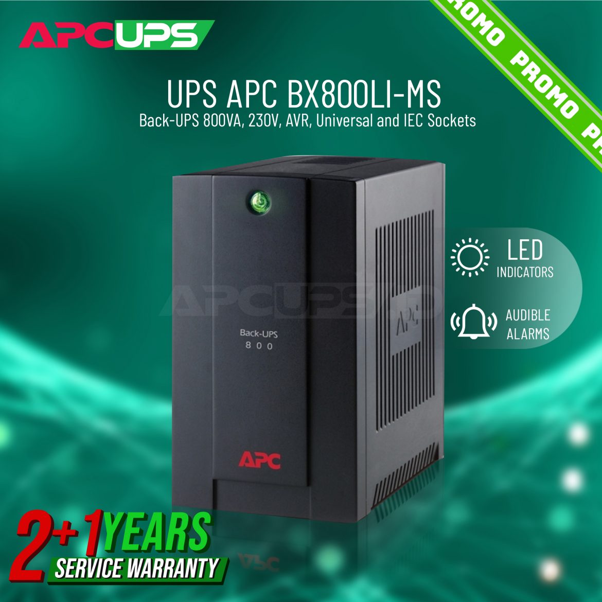 APC Back-UPS 800VA, 230V, AVR, Universal and IEC Sockets - APC UPS